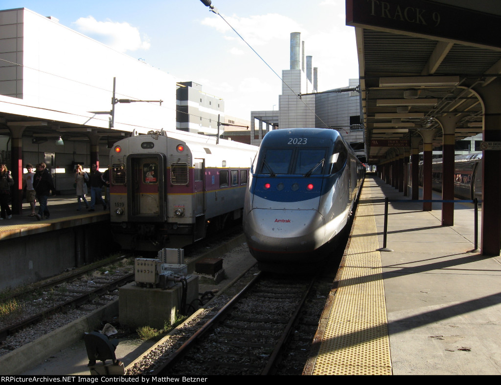 Acela Express 2023 and MBTA 1519
